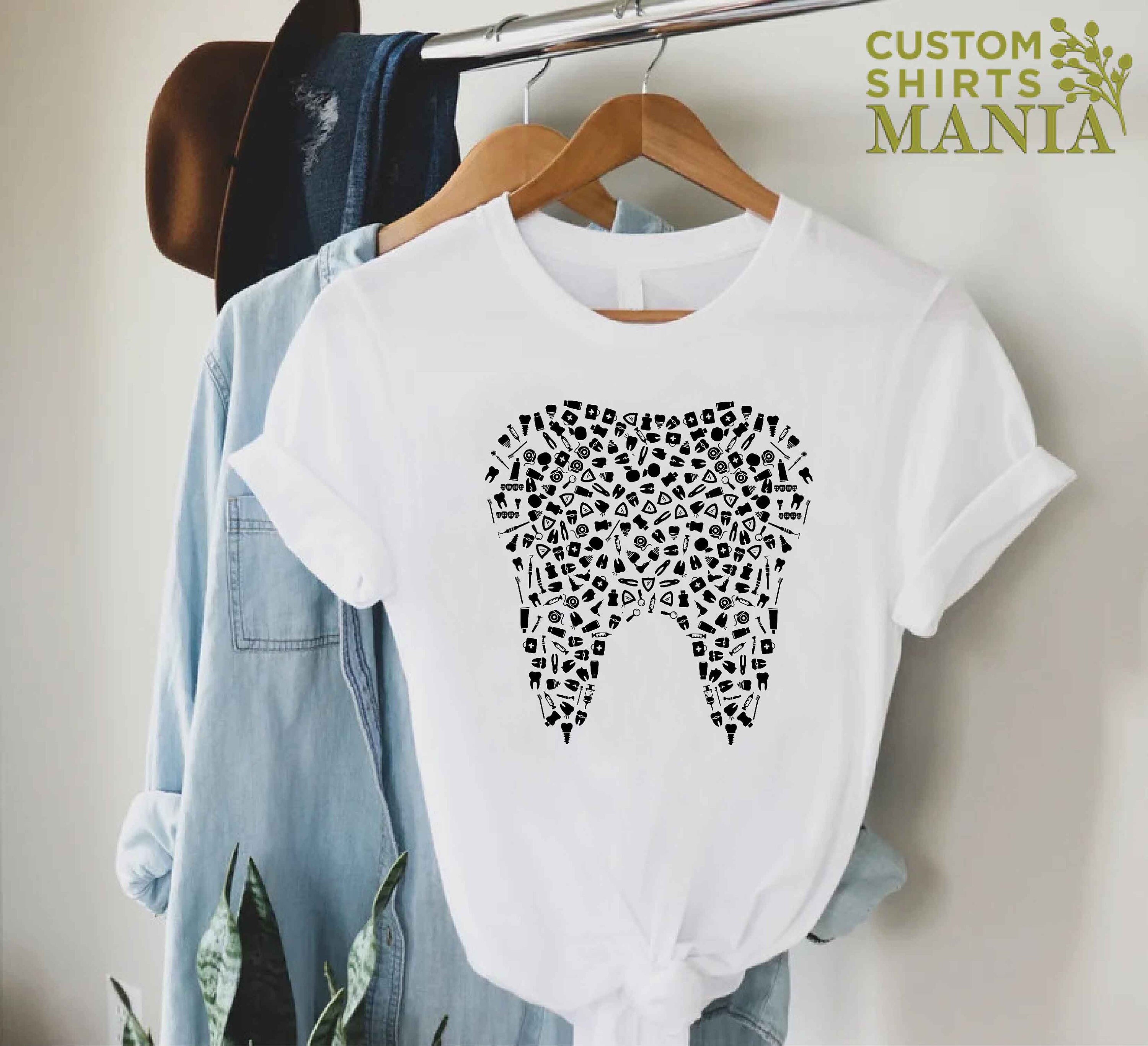 Dental Tooth Shirt, Dentist Gift, Dentist Shirt, Dental Hygienist Shirt ...