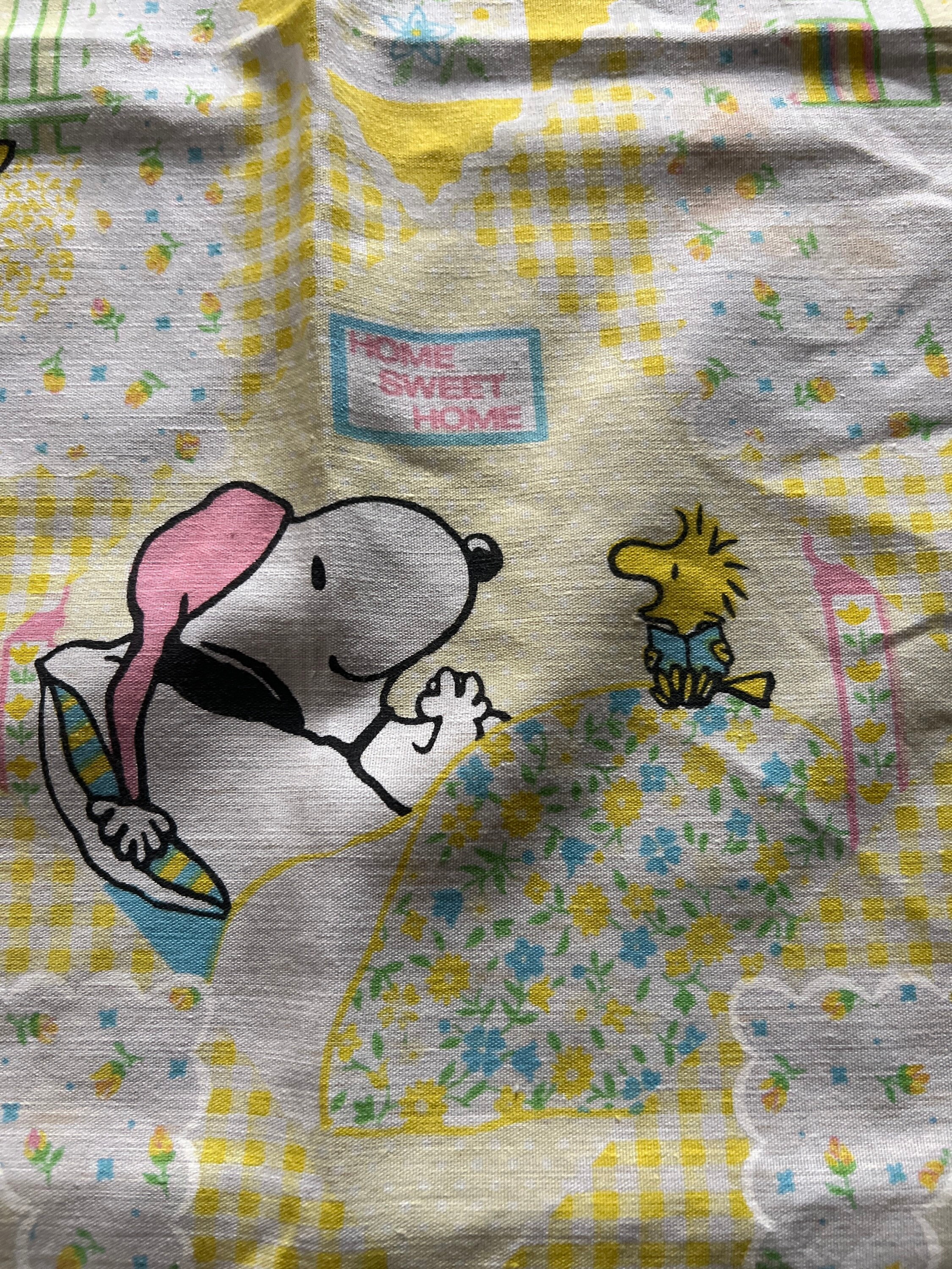 RARE Vintage Snoopy and Belle Curtains Beautiful Swag Set 4 Pieces Set ...