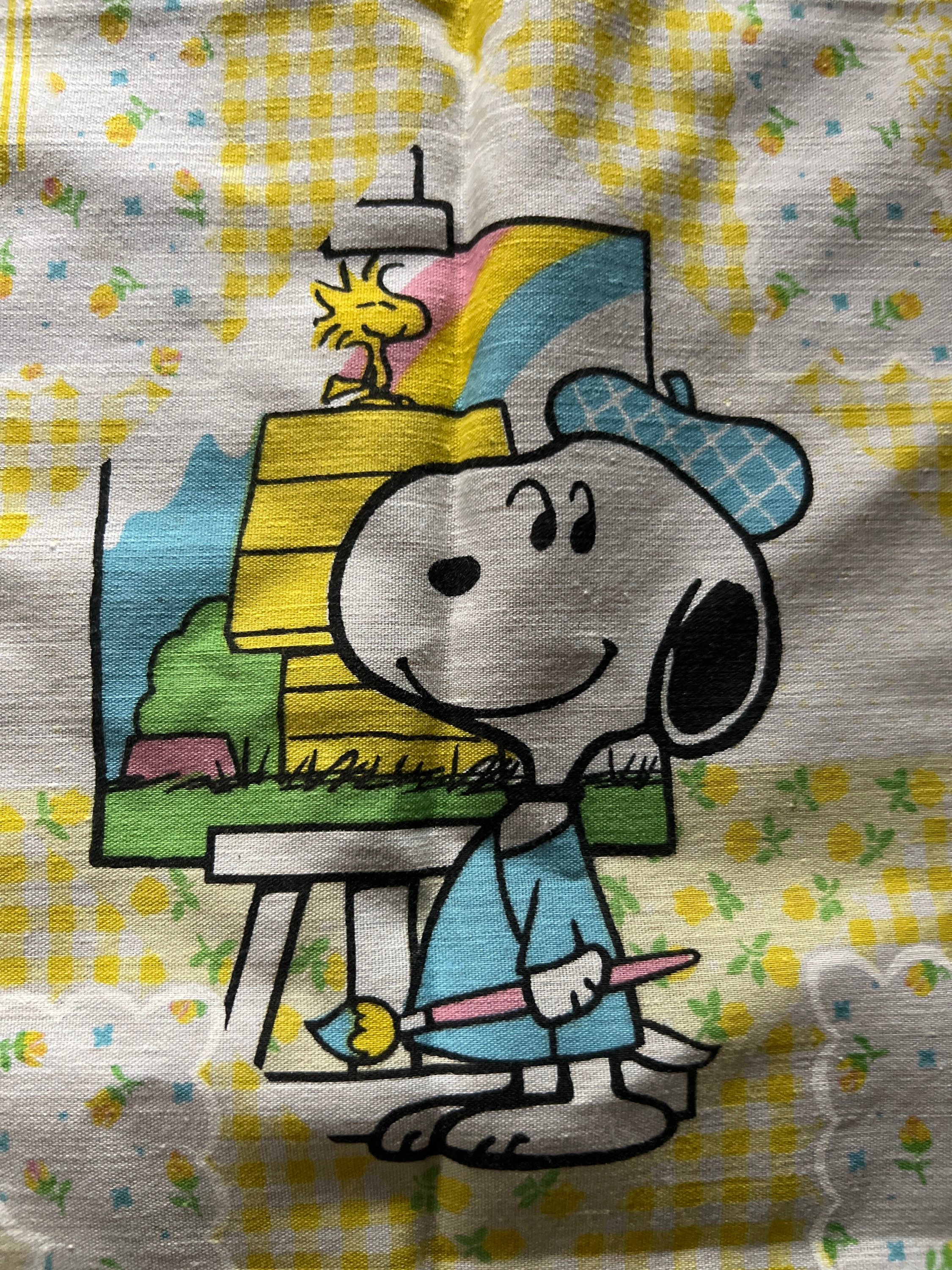 RARE Vintage Snoopy and Belle Curtains Beautiful Swag Set 4 Pieces Set ...