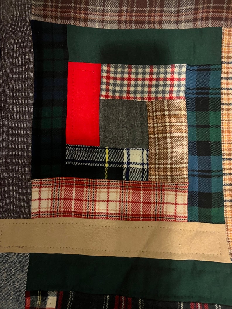 Wool Log Cabin Cutter Quilt Block - Etsy