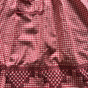 Apron Vintage Chicken Scratch Apron Red Gingham - Etsy