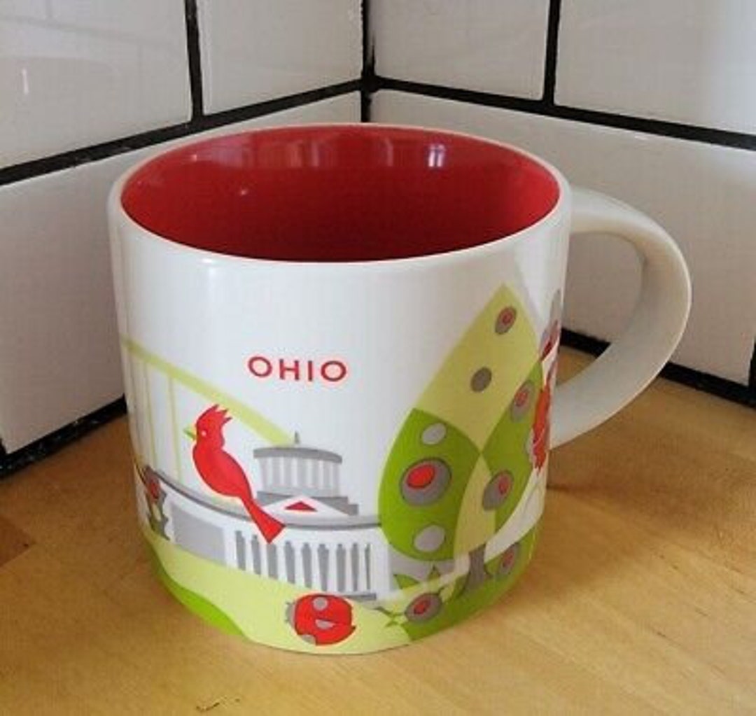 Ohio Starbucks “you Are Here” Collection OHIO 14 Oz Coffee Tea Mug Cup ...