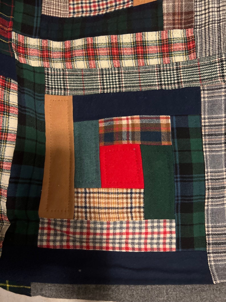 Wool Log Cabin Cutter Quilt Block - Etsy