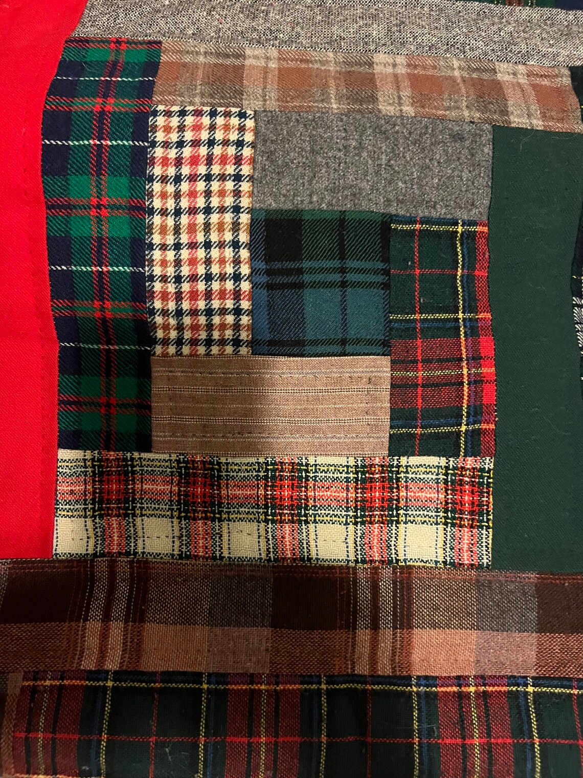 Wool Log Cabin Cutter Quilt Block - Etsy