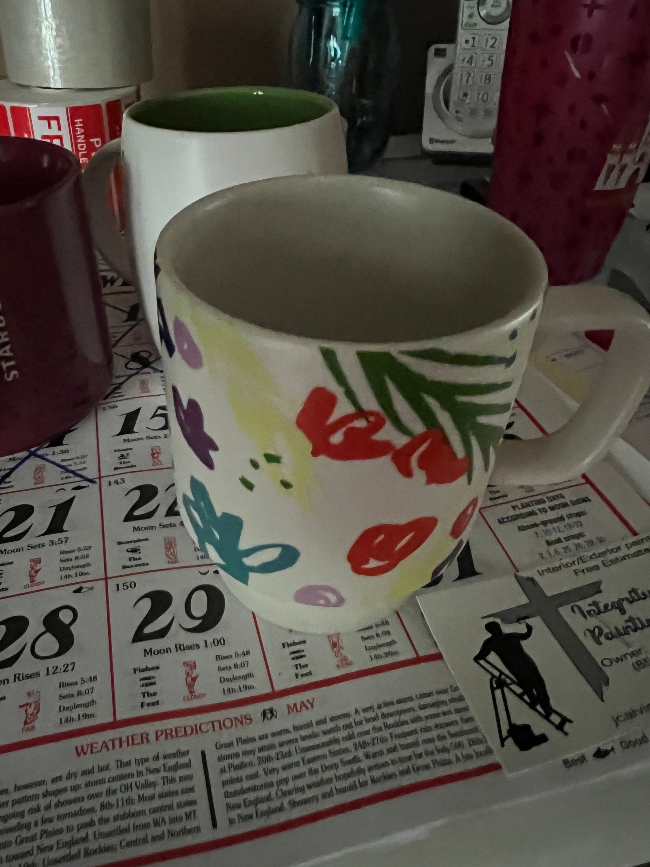 Starbucks Spring Floral Ceramic Stackable Coffee Cup Mug 12 Oz 2016 - Etsy