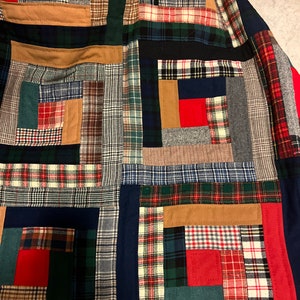 Wool Log Cabin Cutter Quilt Block - Etsy