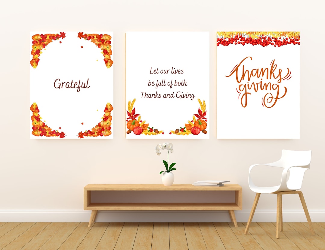 Wall Art. Printable. Instant Download. Thanksgiving - Etsy