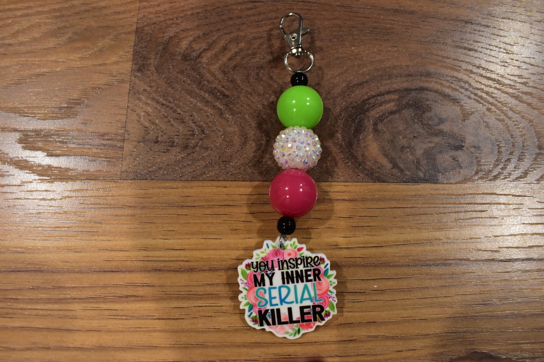 Floral Serial Killer Bubblegum Keychain - Etsy