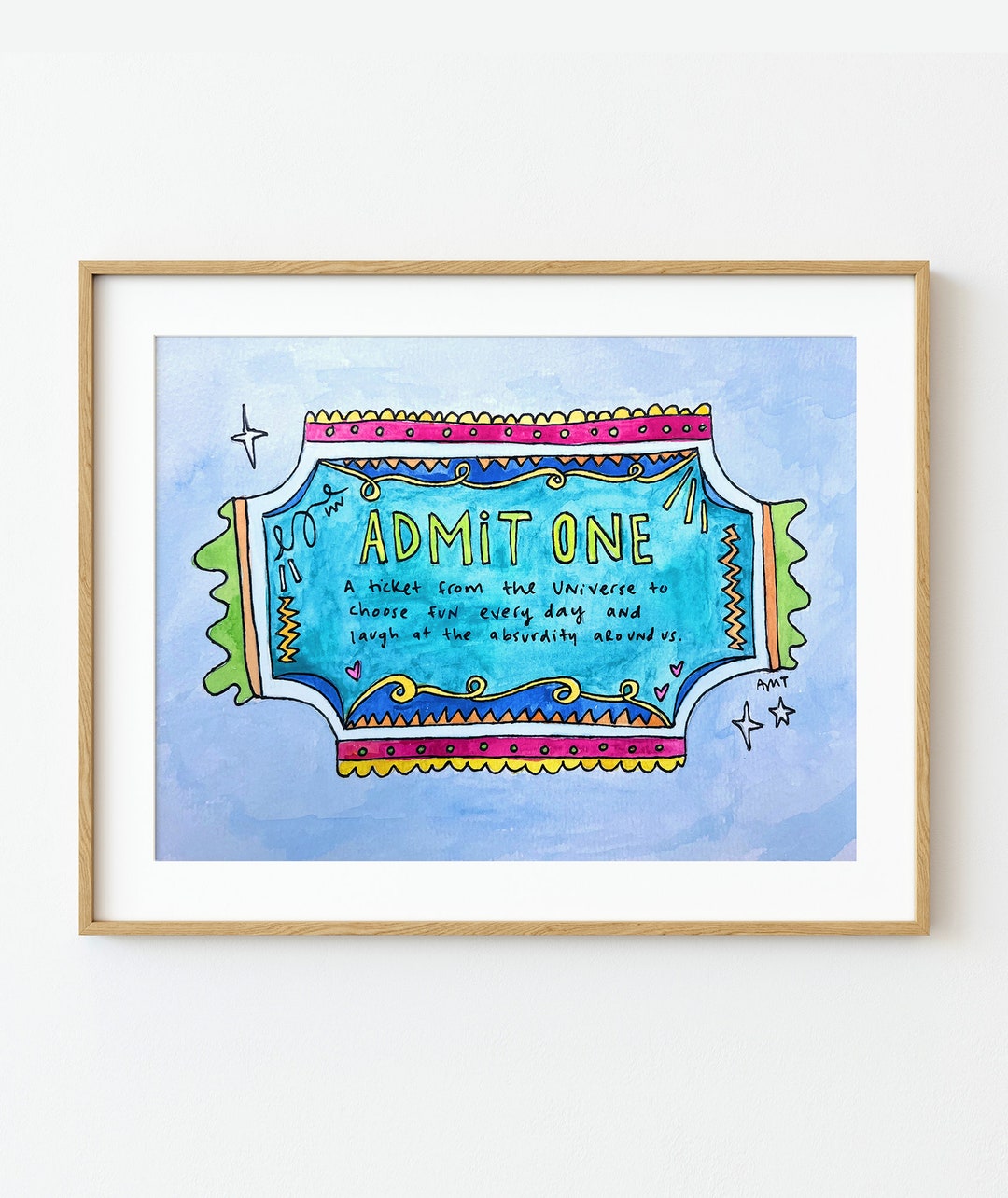 Joy Manifest Painting, Colorful Wall Print, Affordable Art, Wall Decor ...