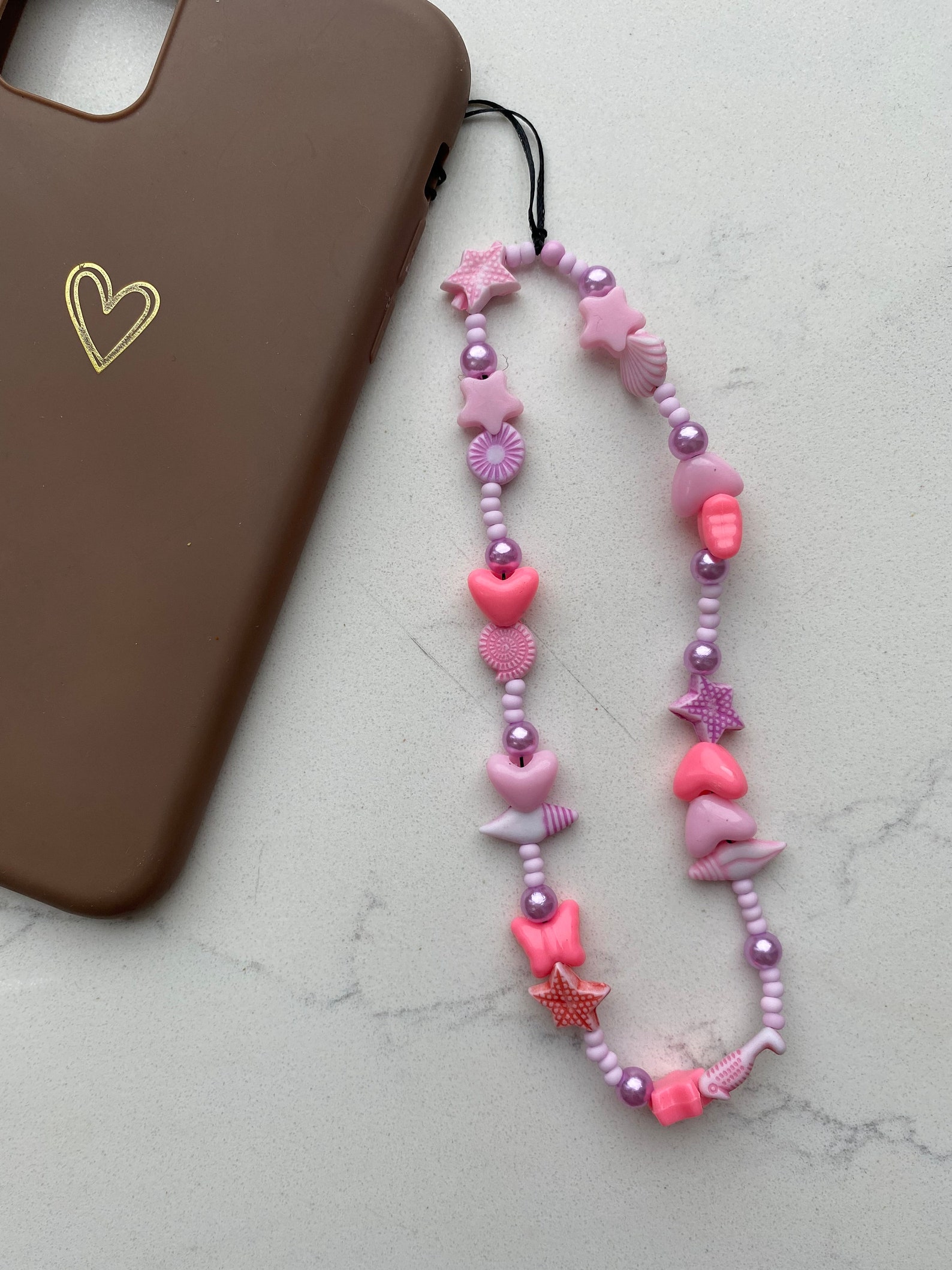 Personalised Phone Charm | Beaded Phone Chain | Y2K | Name Phone Strap ...
