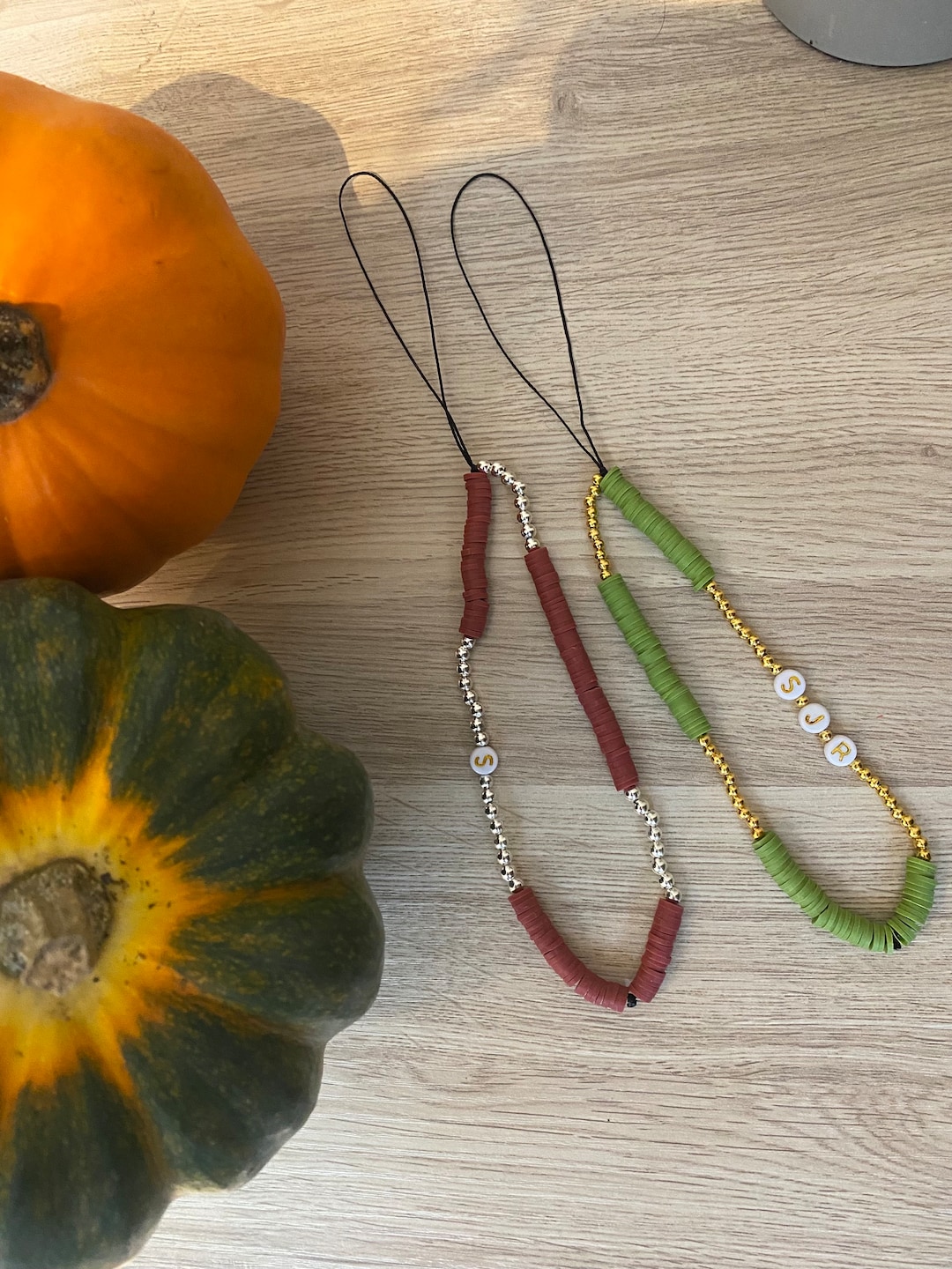 Personalised Phone Charm | Beaded Phone Chain | Y2K | Autumn Design ...