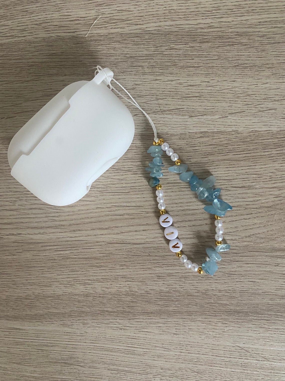 Personalised Crystal AirPod Charm | Gem Stone Strap | Y2K | Healing ...