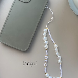 Pearl Personalised Phone Charm | Bride | Bridal Gift | Beaded Phone ...