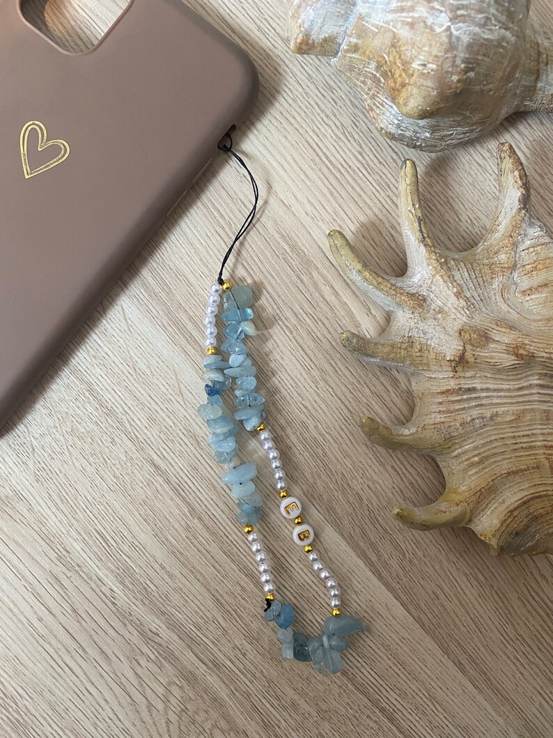 Personalised Crystal Phone Charm | Gem Stone Phone Strap | Y2K ...