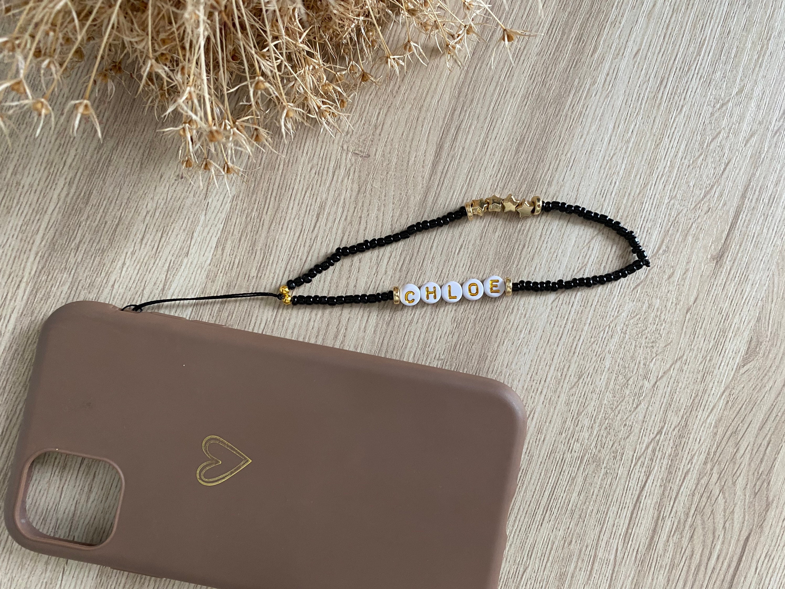 Personalised Phone Charm | Beaded Phone Chain | Y2K | Name Phone Strap ...