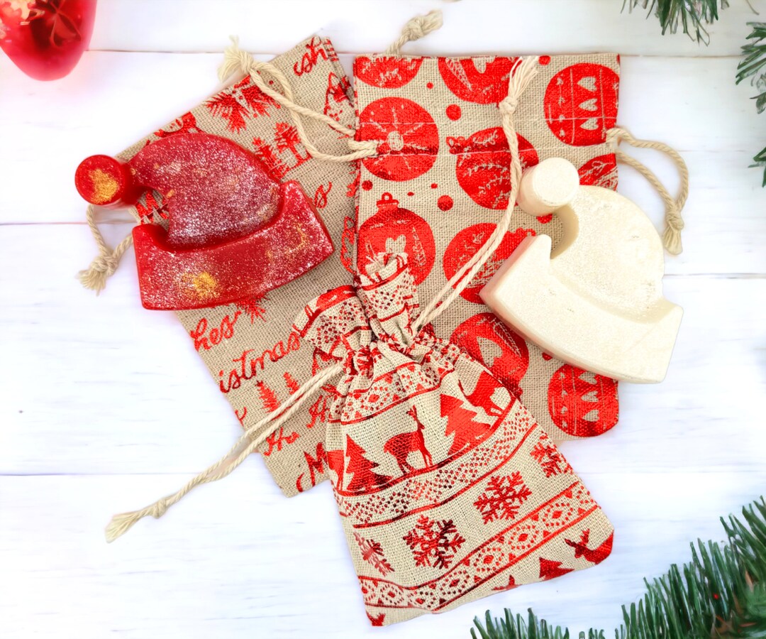 Christmas Shaped Soaps With Bag Christmas Stocking Stuffer Holiday Soap ...