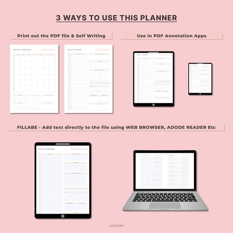 Printable Goal Planner | SMART Goals Tracker | Habits Action Plans ...