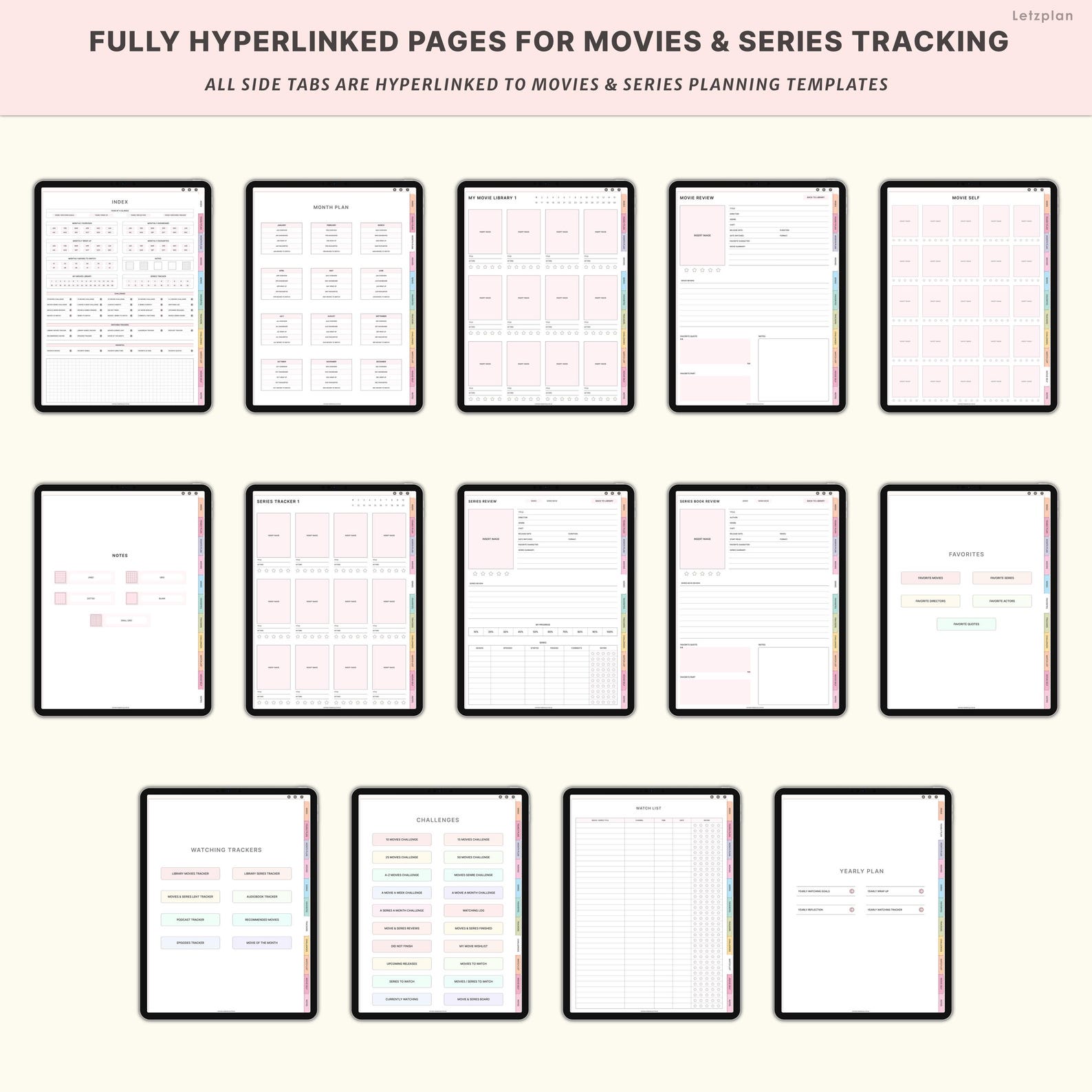 Digital Movie and TV Series Journal for Goodnotes | Film Review Tracker ...