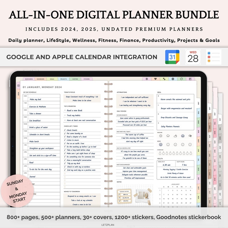 Digital Planner | Goodnotes, Ipad, Notability | Daily, Weekly, Monthly ...