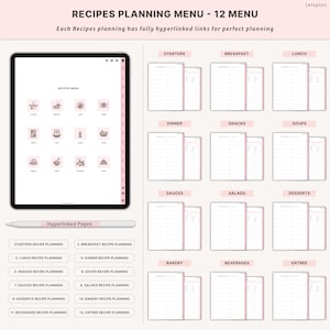 Digital Meal Planner iPad Goodnotes Template | Weekly Meal Plan Grocery ...