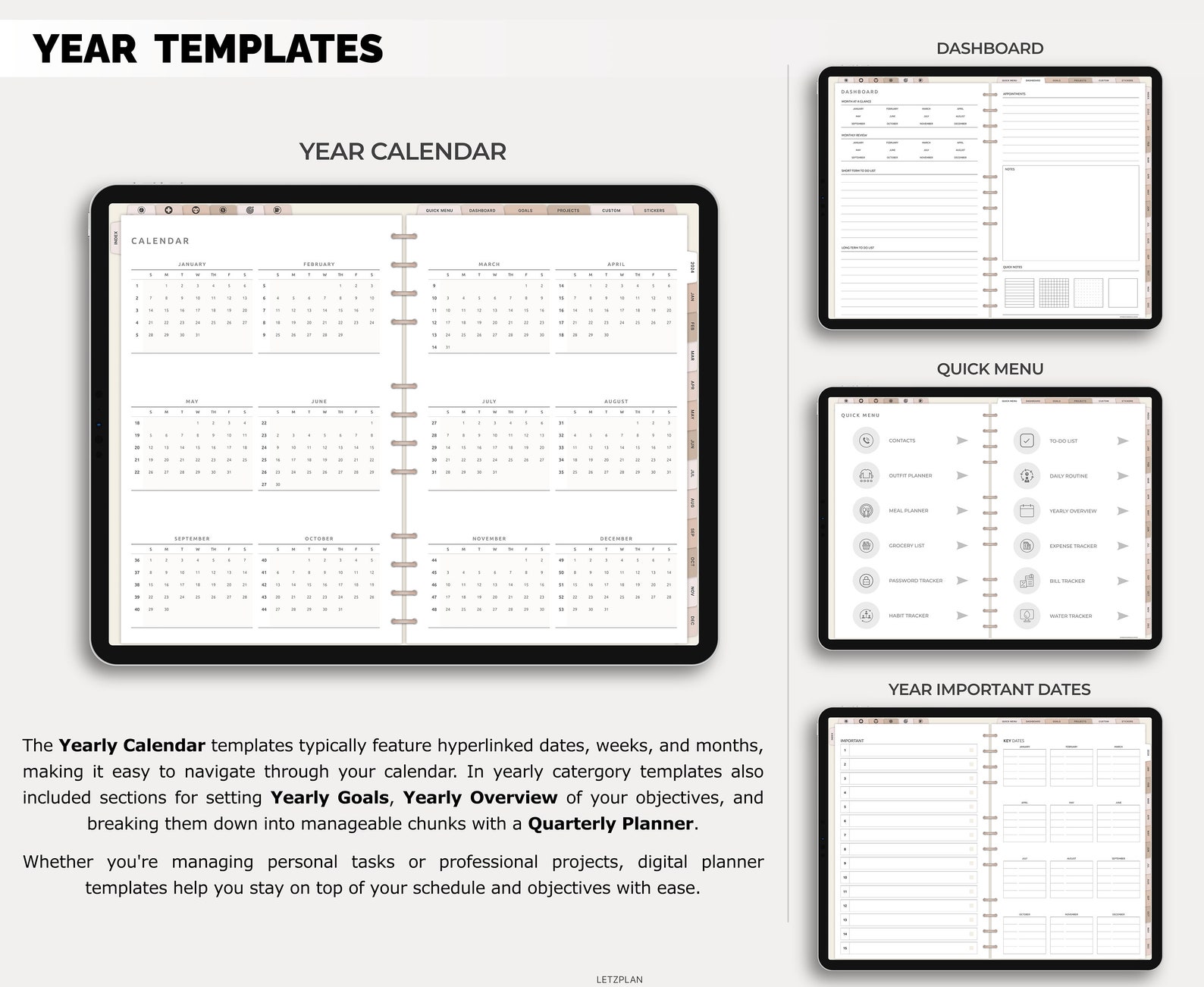 Digital Planner, Goodnotes Planner, Daily Planner, Weekly Planner, iPad ...