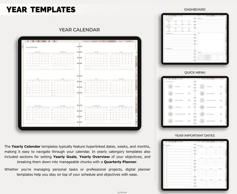 Digital Planner, Goodnotes Planner, Daily Planner, Weekly Planner, iPad ...