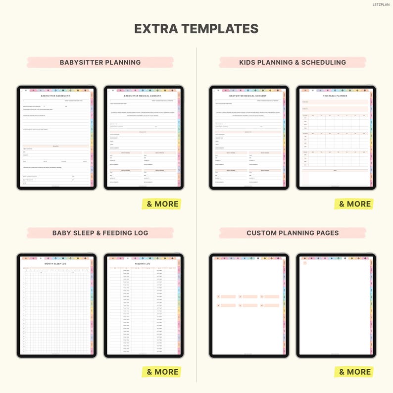 Digital Childcare Planner Babysitter Binder Babysitter Guide Emergency ...