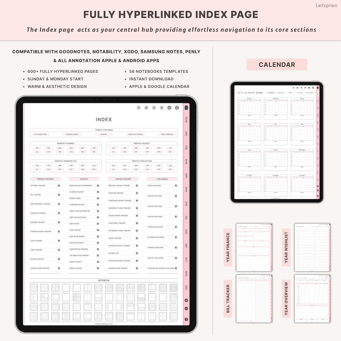 Digital Budget Planner for Goodnotes, Paycheck & Monthly Budget ...