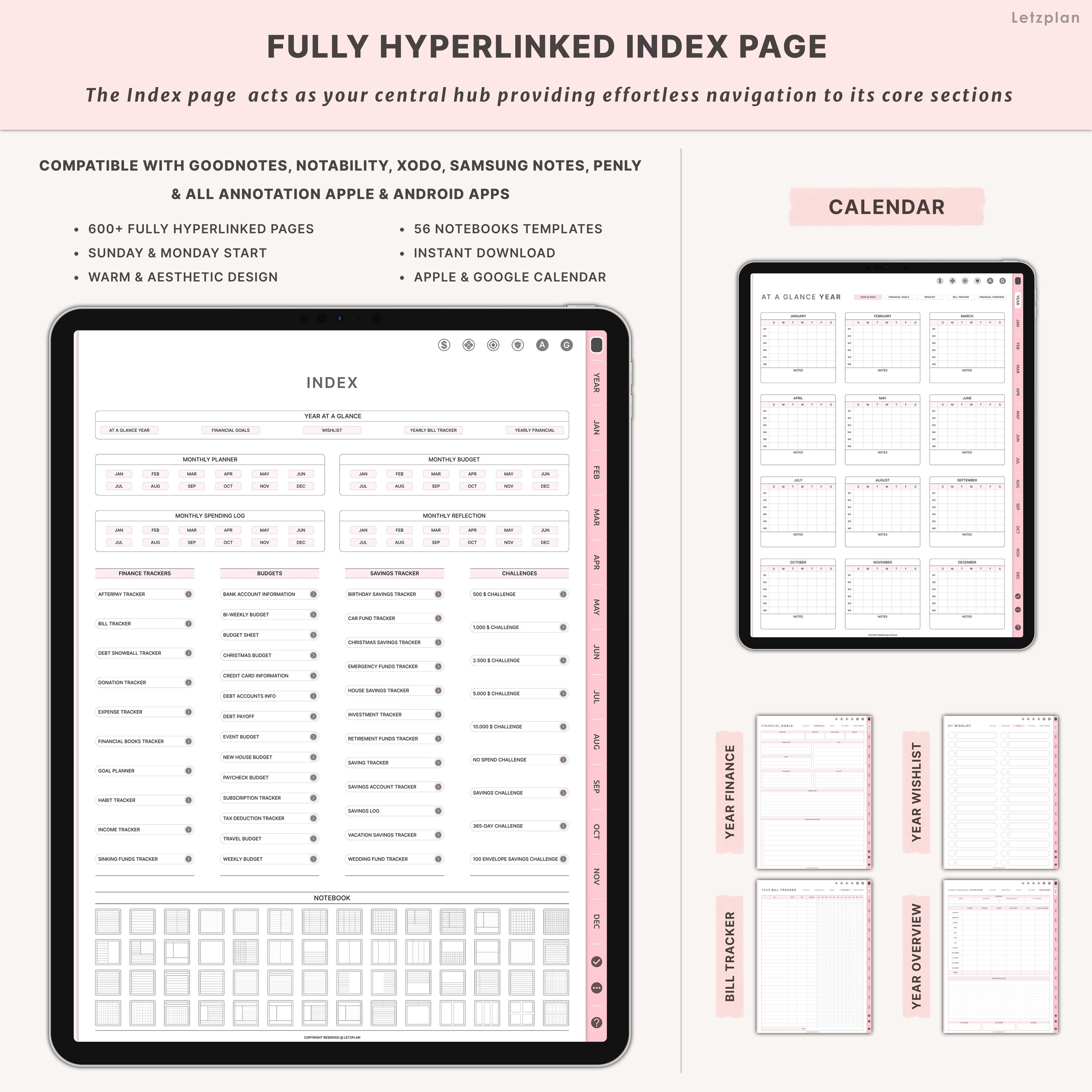 Digital Budget Planner for Goodnotes, Paycheck & Monthly Budget ...