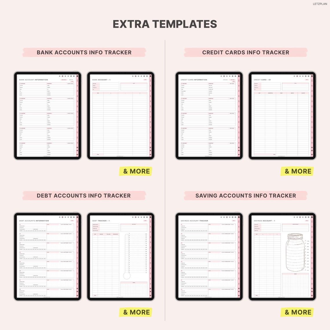 Digital Budget Planner for Goodnotes, Paycheck & Monthly Budget ...