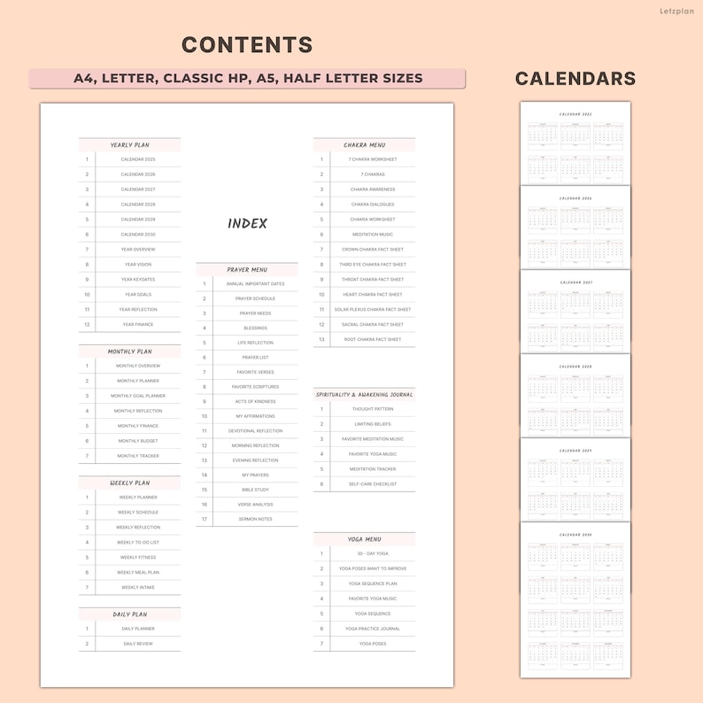 Printable Spirituality Planner Bundle | Undated Manifestation Journal ...