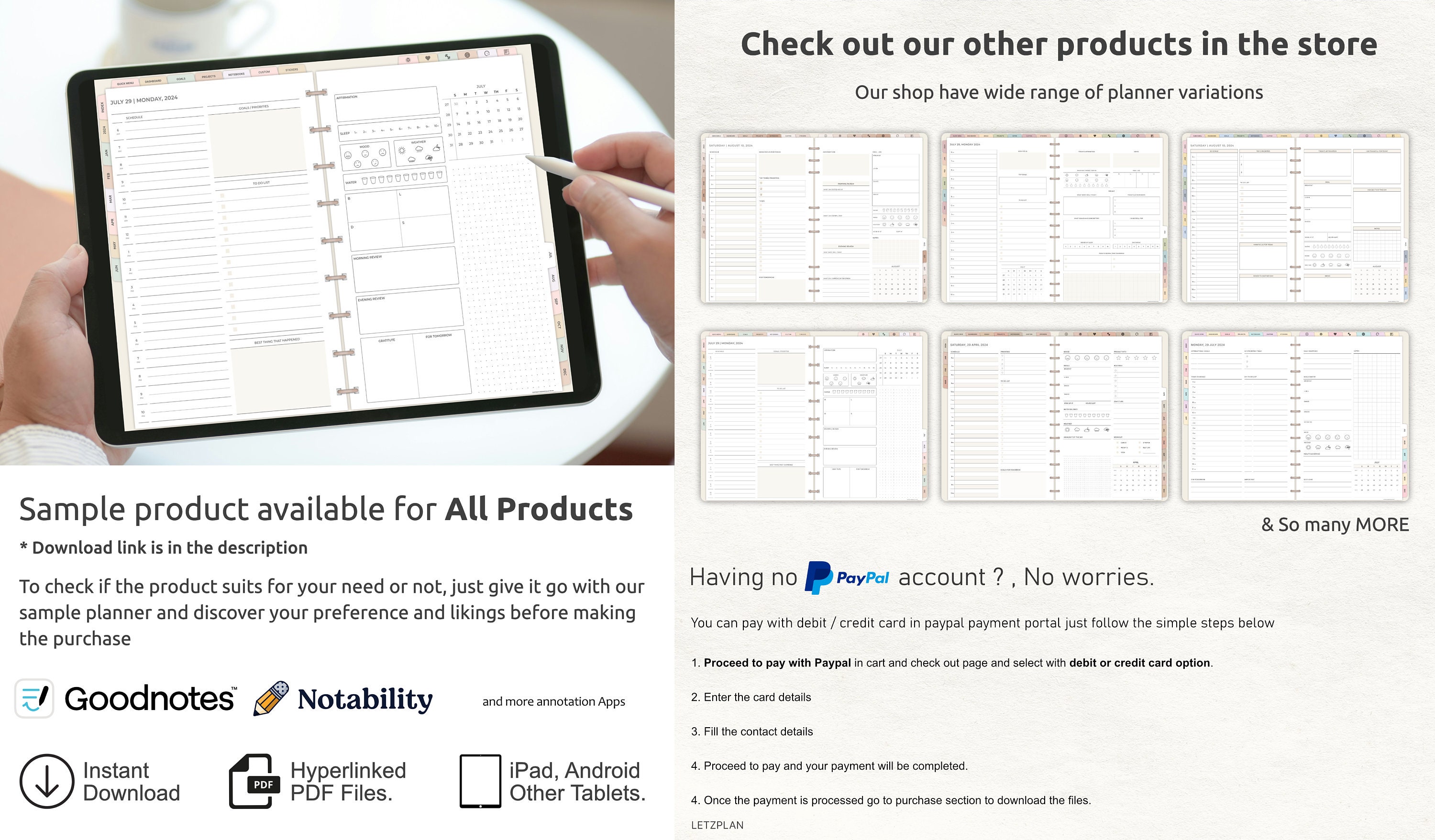 Digital Planner iPad Planner Goodnotes Planner 2024 2025 Planner ...