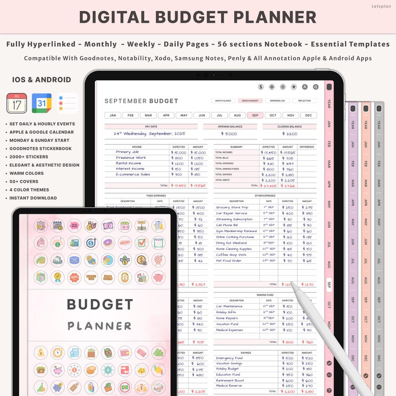 iPad Budget Planner 2026 - Etsy