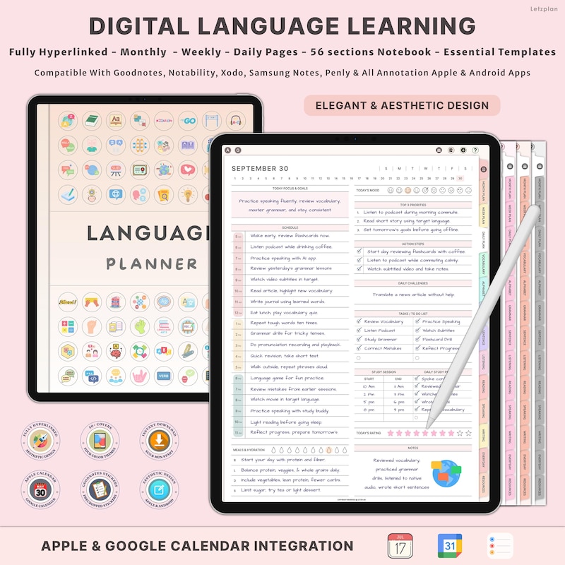 Goodnotes Language Notes - Etsy UK