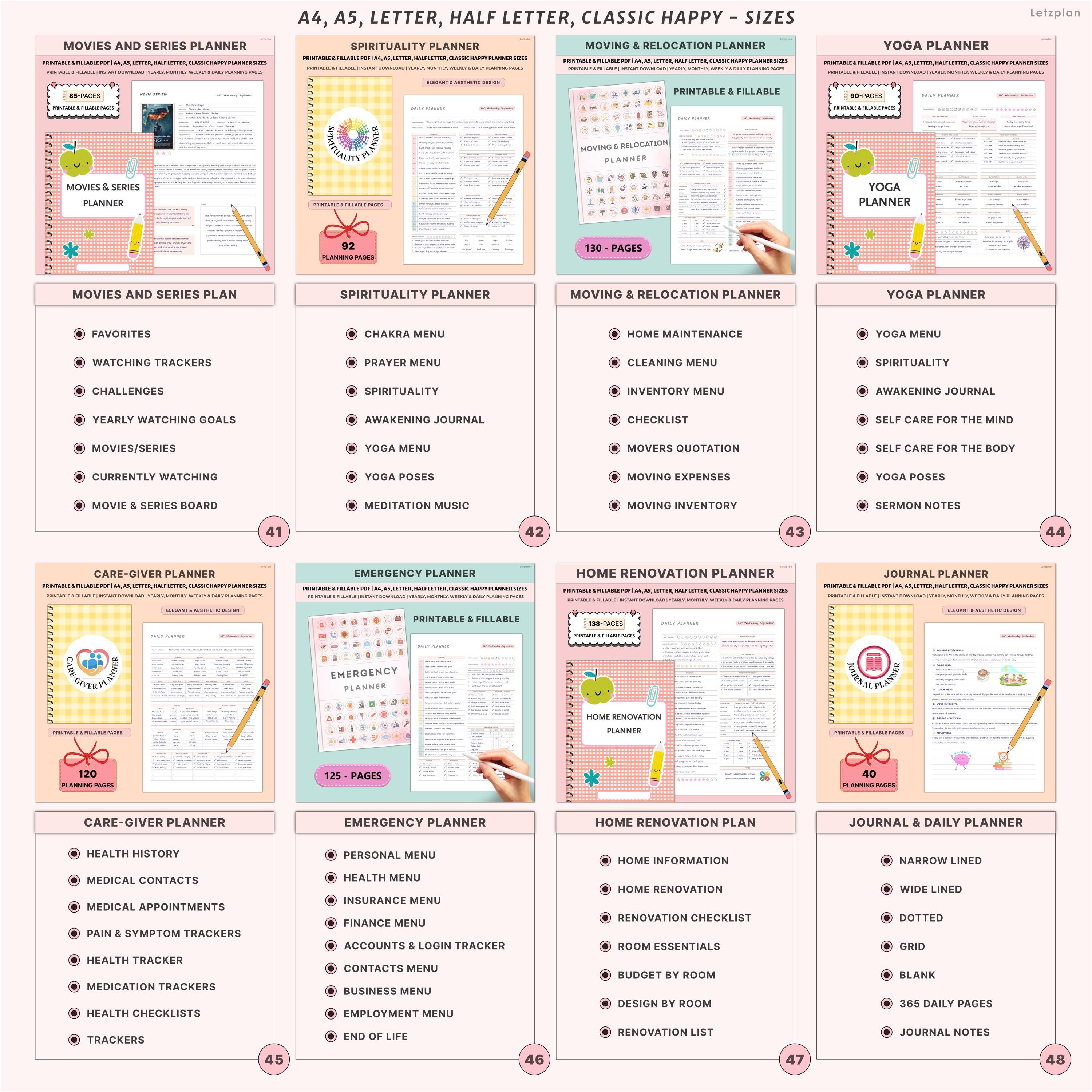Printable Planner Whole Shop Bundle | Ultimate Life & ADHD Planner ...