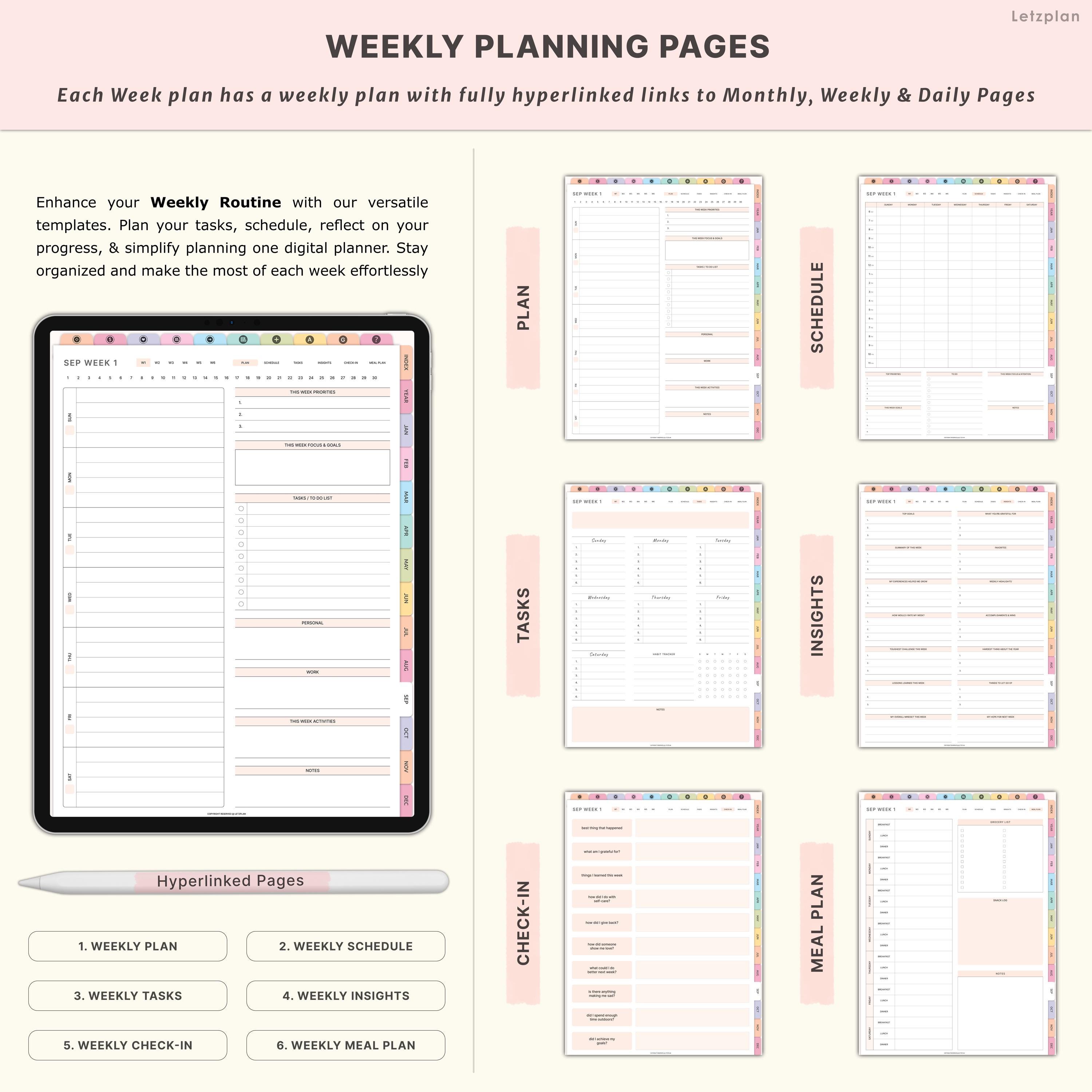 Undated ADHD Life Planner | Digital ADHD Organizer and Journal ...