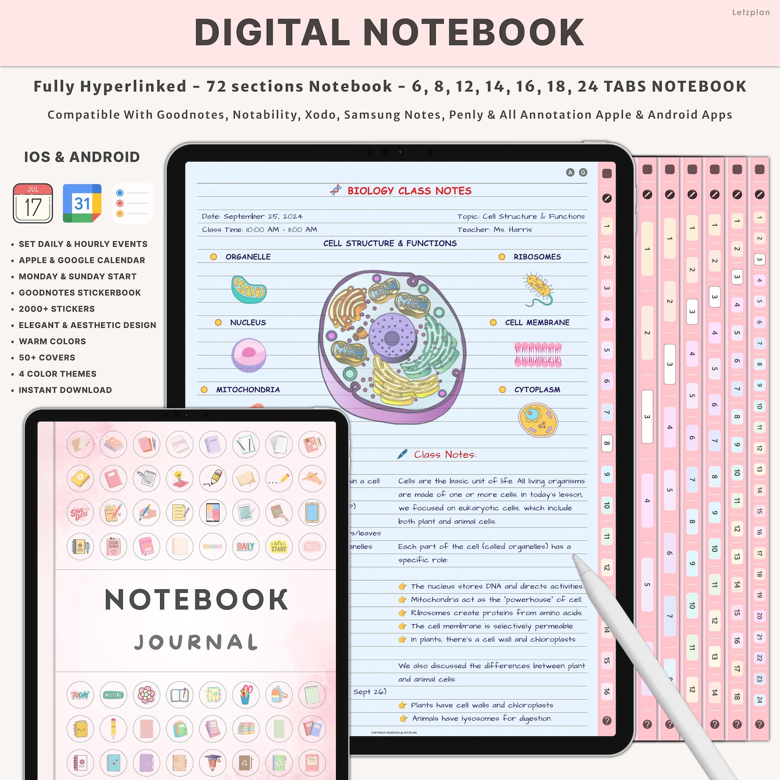 Minimalist Digital Notebook for iPad | Goodnotes, Notability, Student ...