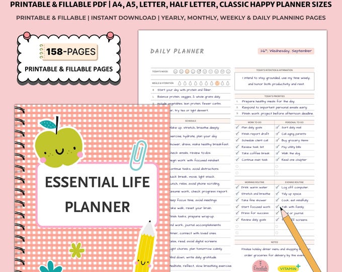 Ultimate Life Planner Printable Bundle | Adhd Productivity Planner ...