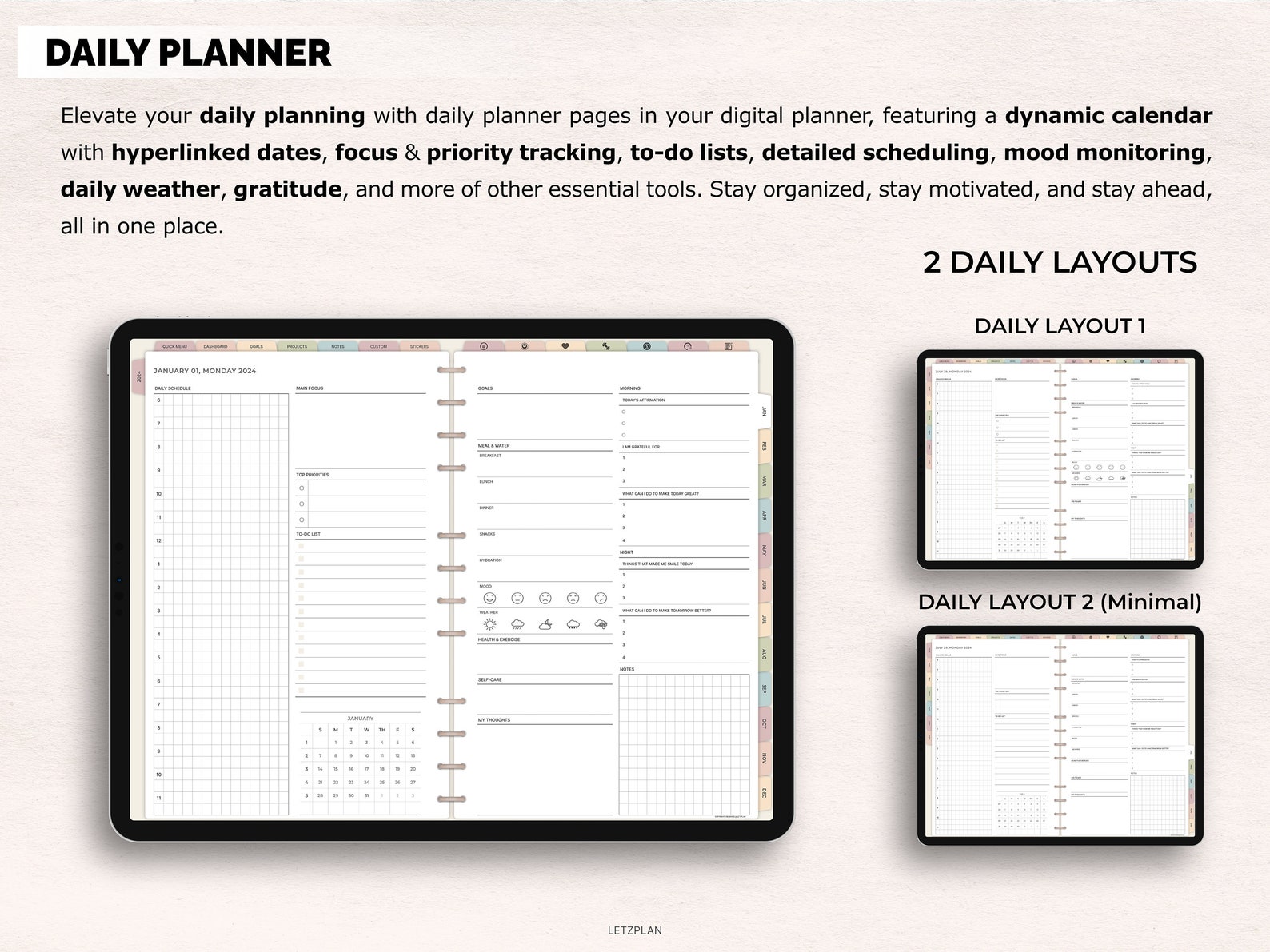 Digital Planner, 2025 Undated Digital Planner, Goodnotes Planner, iPad ...