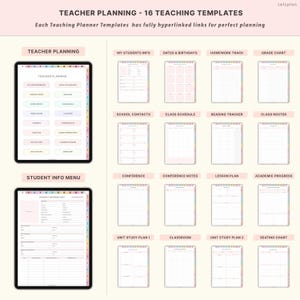 Digital Teacher Planner Undated Pastel Themed Academic Goodnotes iPad ...