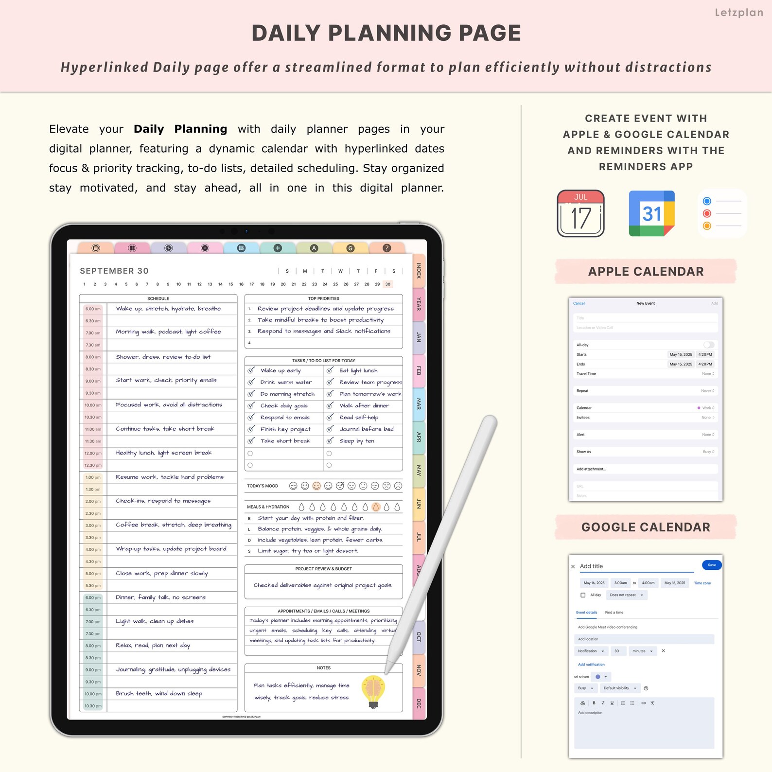 Custom Digital Project Planner Template Goodnotes iPad Project Tracker ...