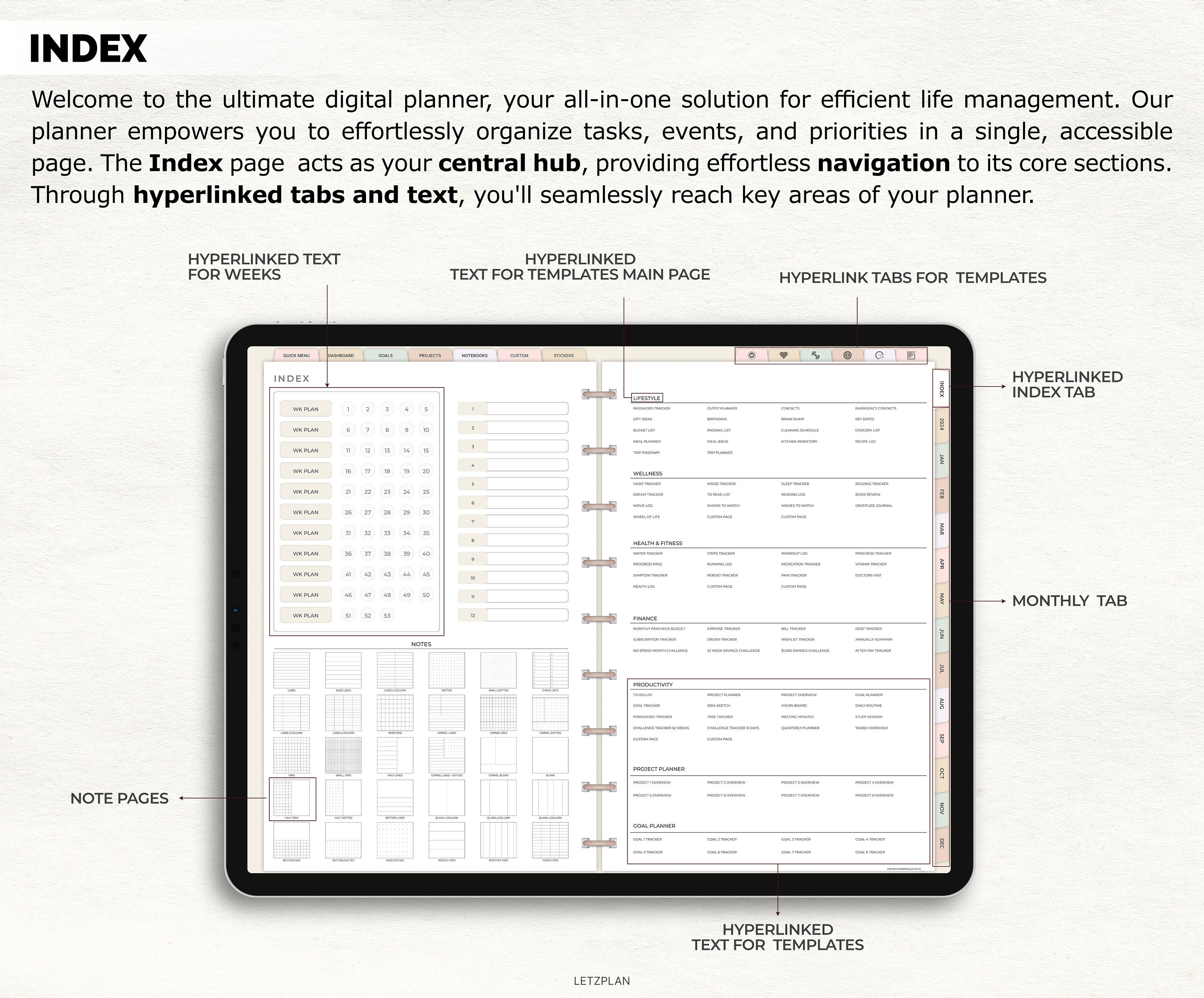 Digital Planner iPad Planner Goodnotes Planner 2024 2025 Planner ...