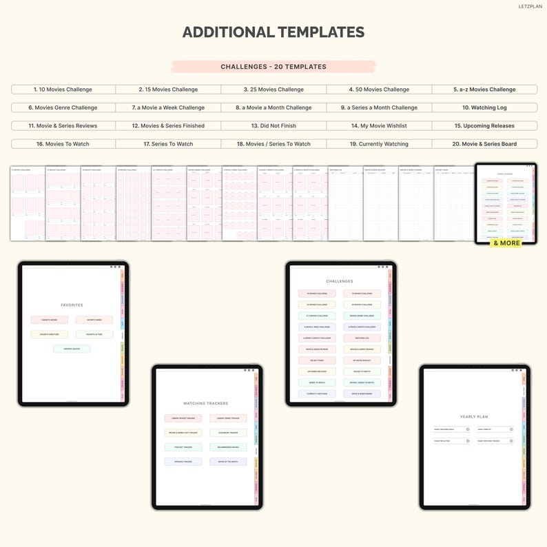 Digital Movie and TV Series Journal for Goodnotes | Film Review Tracker ...
