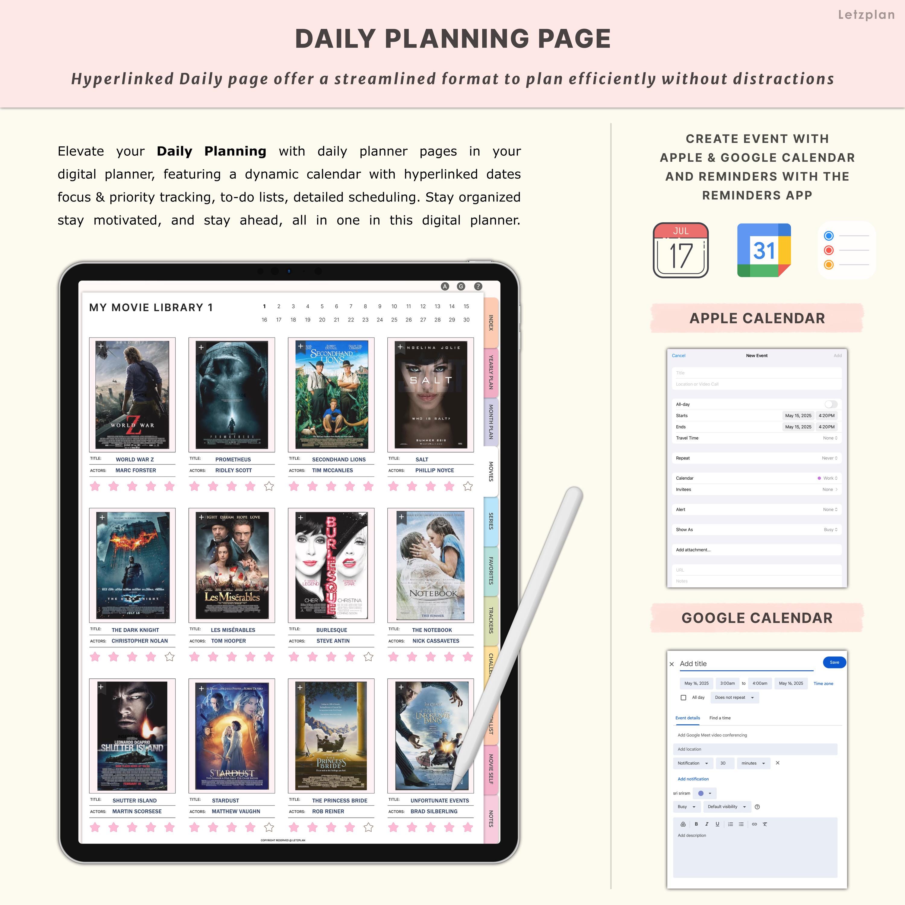 Digital Movie and TV Series Journal for Goodnotes | Film Review Tracker ...