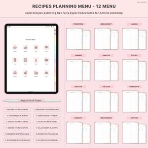 Weekly Digital Meal Planner & Recipe Organizer | Goodnotes Food Journal ...