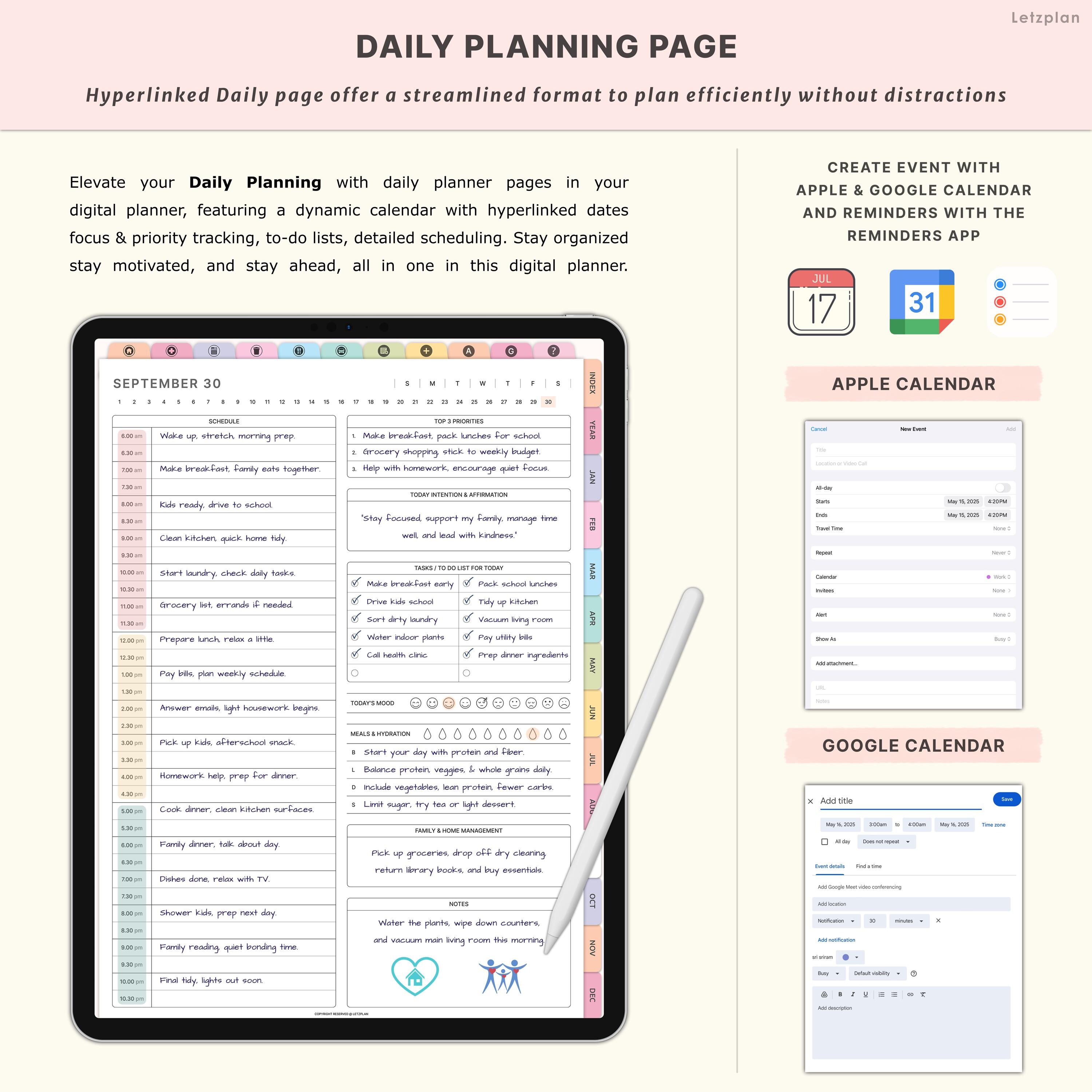 Weekly Family Meeting and Activity Planner | Digital Home Organizer ...