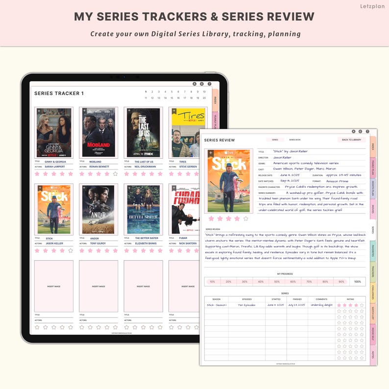 Digital Movie and TV Series Journal for Goodnotes | Film Review Tracker ...
