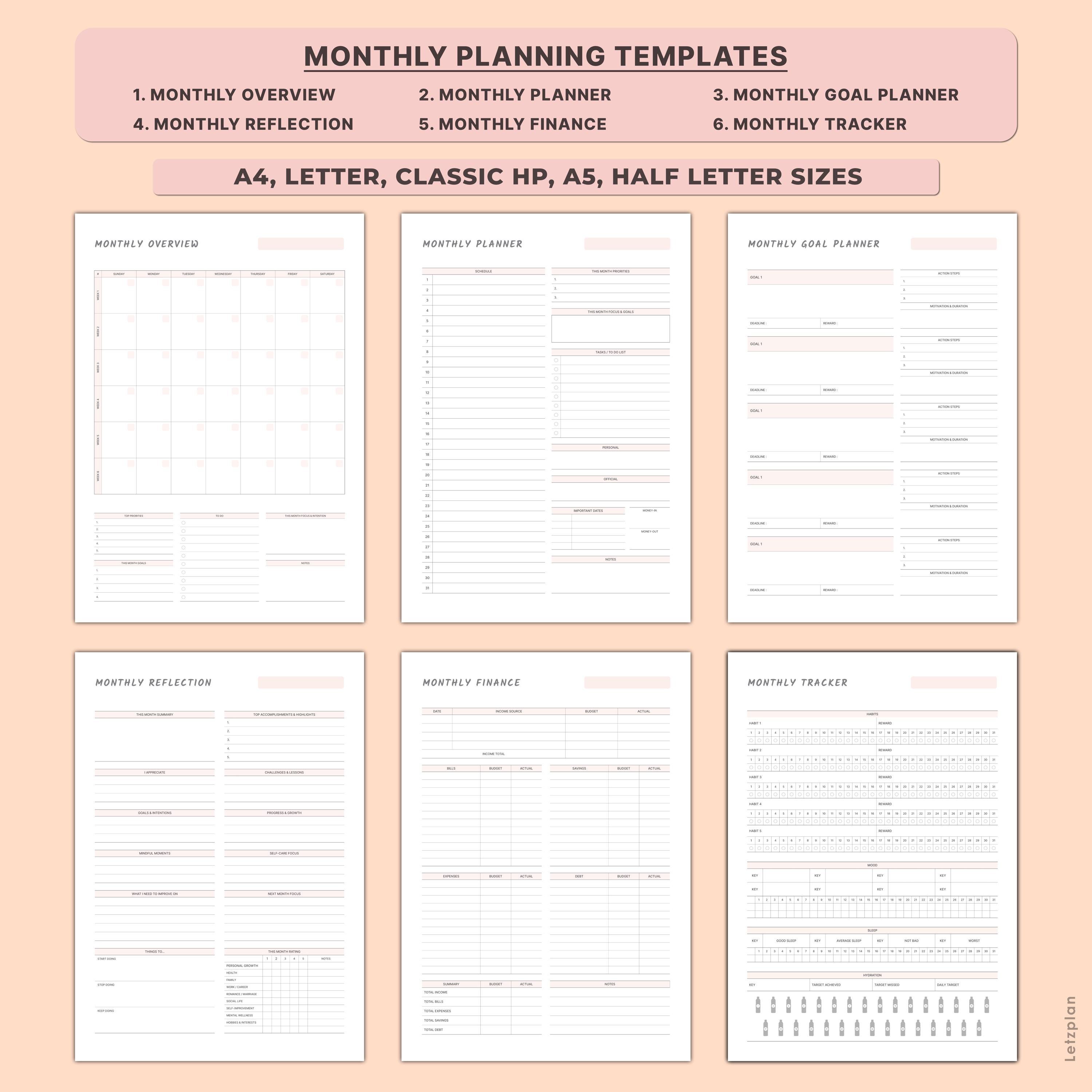Printable Language Learning Planner | Undated Vocabulary & Grammar ...