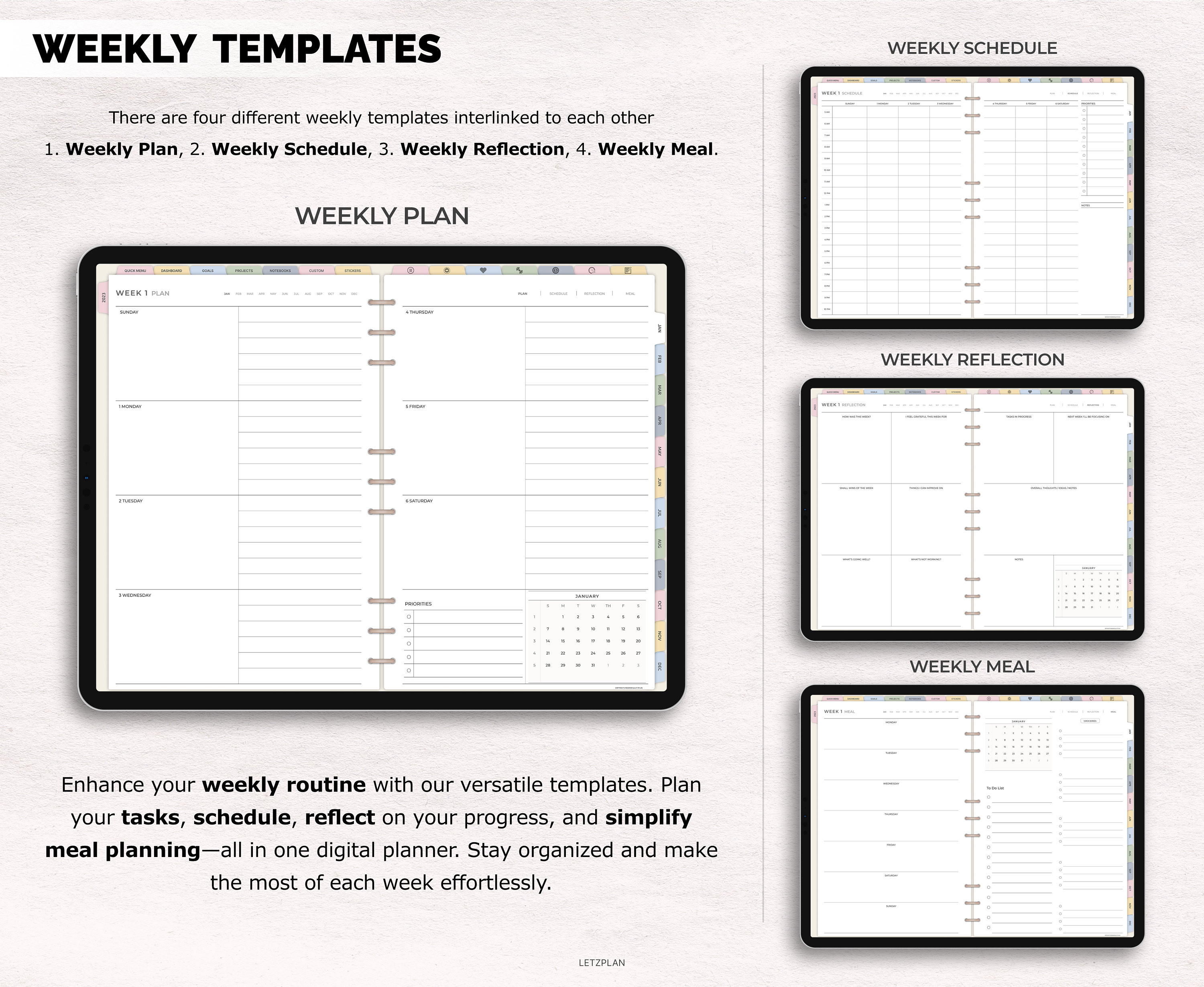 Digital Planner 2023 2024 Digital Planner Undated Digital Planner ...
