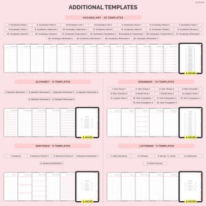Language Learning Digital Notebook for Goodnotes | Korean Japanese ...